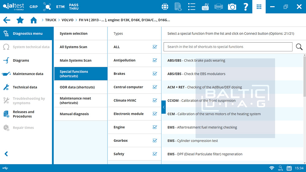 Herramienta de diagnóstico VOLVO | JALTEST | Herramientas de ...